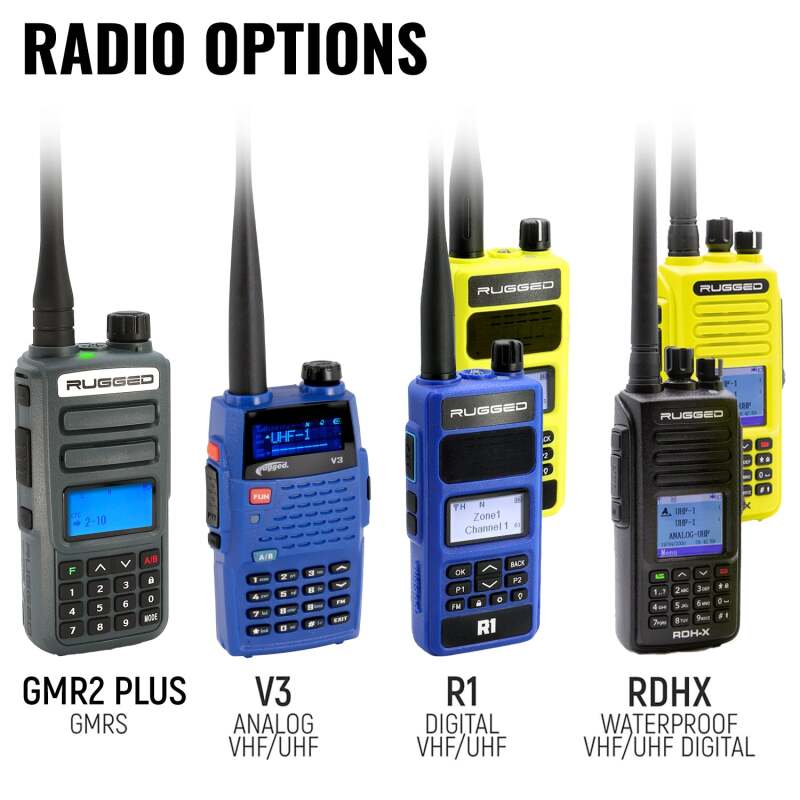 Rugged Radios MOTO MAX Comm Kit w/ HD OFFROAD Cables With R1 (Blue)