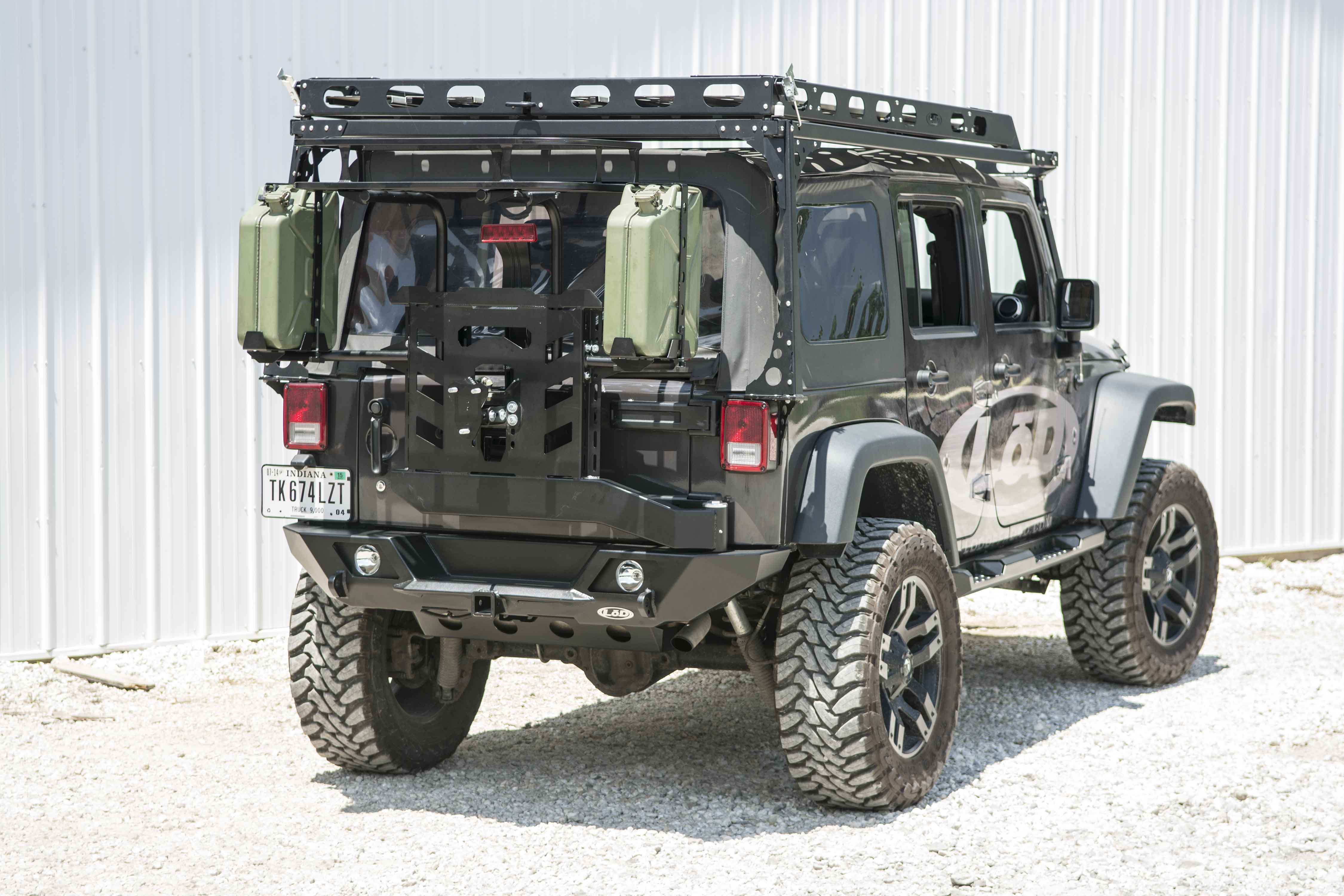 LOD JK Destroyer Shorty Rear Bumper w/ Tire Carrier 2007-2017